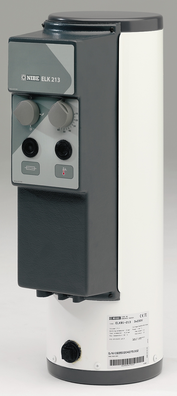NIBE Elkassett, ELK-213, vit/grå, 280x200x605 | Elpannor - Värm